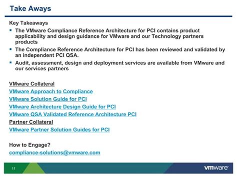 Vmworld 2013 Vmware Compliance Reference Architecture Framework Accelerate Your Deployments Ppt
