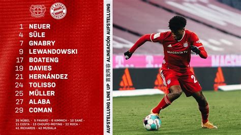 [공홈]바이에른 뮌헨 레버쿠젠 라인업 축구 소식통 에펨코리아