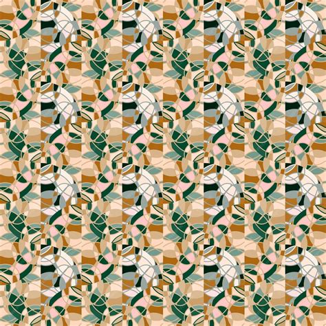 Premium Vector Vintage Abstract Line Endless Tile Ornament Hand Drawn Linear Mosaic Seamless