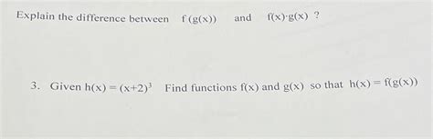 Solved Explain The Difference Between F G X ﻿and