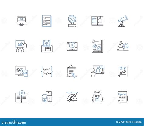 Report Summary Line Icons Collection Analysis Digest Highlights Overview Recap Briefing