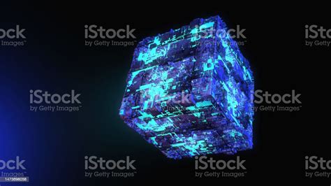 금속 및 기술 큐브 과학과 공상 과학의 개념 3d 렌더링 컴퓨터 디지털 도면 입방체에 대한 스톡 사진 및 기타 이미지 입방체
