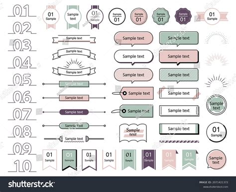 Heading Title Design Vector Set Stock Vector Royalty Free 2071421372 Shutterstock