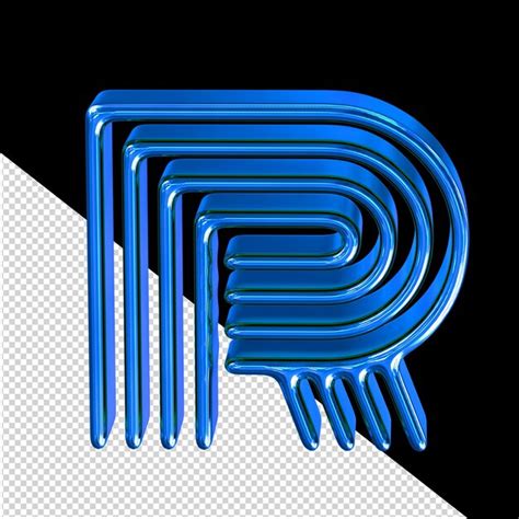 Premium PSD The Blue Symbol Letter R