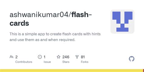 GitHub Ashwanikumar Flash Cards This Is A Simple App To Create Flash Cards With Hints And