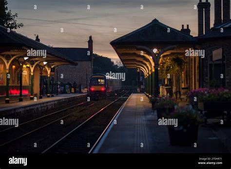 Northern Rail Class 170 Turbostar Train Departing From Knaresborough
