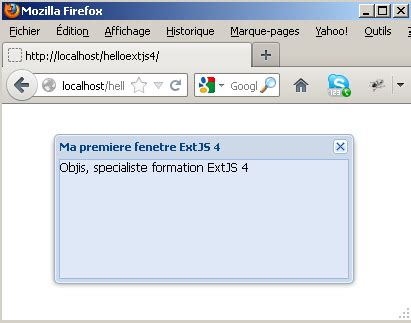Tutoriel ExtJS N première application ExtJS objis com