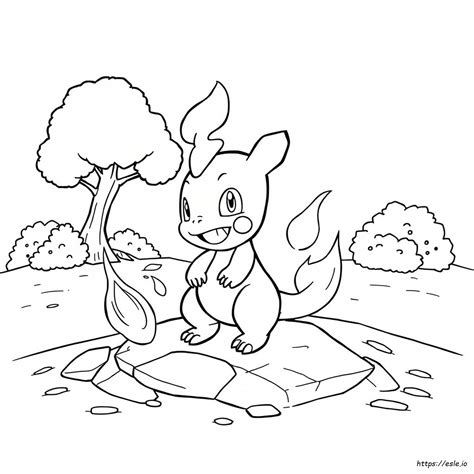 Chimchar Gambar Mewarnai