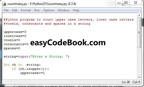 Python Different Counts In String