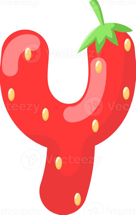 Strawberry Alphabet Cute Letter Y 35898665 Png