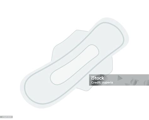 생리 위생 액세서리 위생 패드 만화 벡터 일러스트 레이 션 흰색 배경에 고립 0명에 대한 스톡 벡터 아트 및 기타 이미지 0