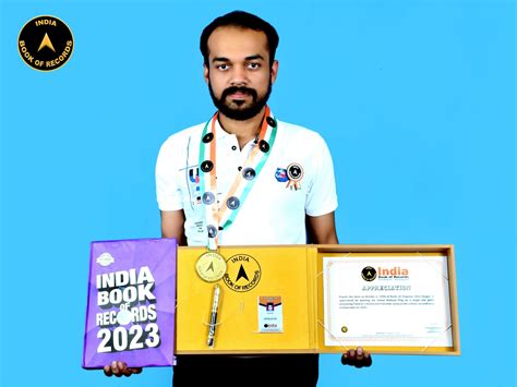 Rupam Dey Appreciation India Book Of Records