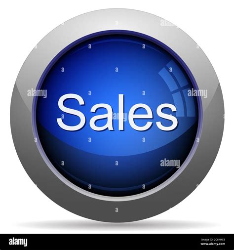 Blue Glossy Sales Concept Button Arranged Layer Structure Stock Vector Image And Art Alamy