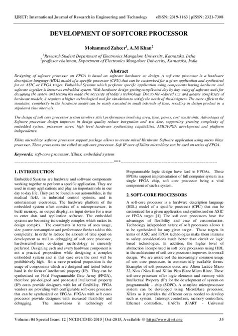 Pdf Development Of Softcore Processor