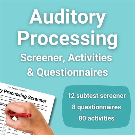 Auditory Processing Screener Bundle Screener Questionnaires And Activities