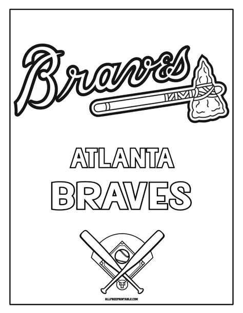 Atlanta Braves Logo Coloring Page Free Printable