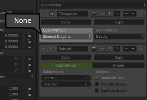 Triangulate Modifier Triangulate Ngons Only Quad Method None User Feedback Developer Forum