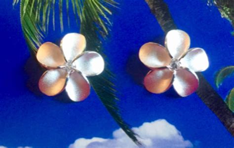 Plumeria Earrings Plumeria Jewelry Hawaiian Earrings Flower Earrings