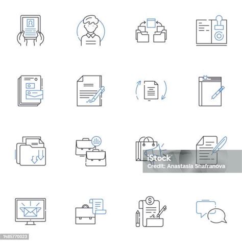 소셜 기술 라인 아이콘 컬렉션입니다 Nerking 공유 협업 연결성 상호 작용 커뮤니케이션 참여 벡터 및 선형 그림 영향력 참여