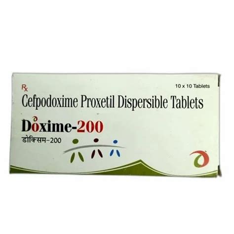 Cefpodoxime Proxetil Dispersible Tablet 200mg At Rs 2200 Box In Tuljapur