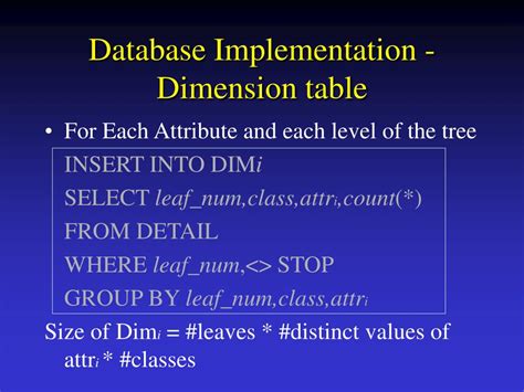 Ppt Scalable Mining For Classification Rules In Relational Databases