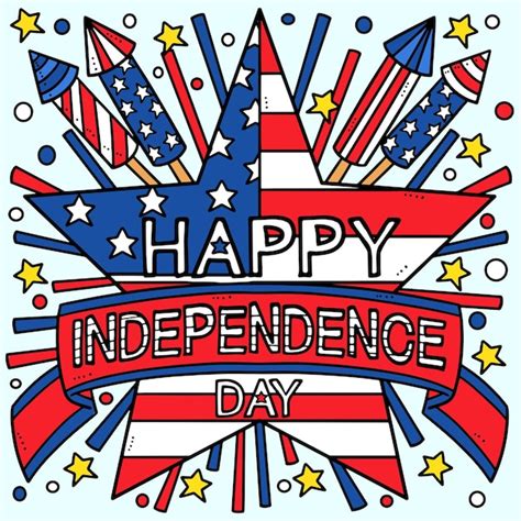 Premium Vector 4th Of July Happy Independence Day Colored Cartoon