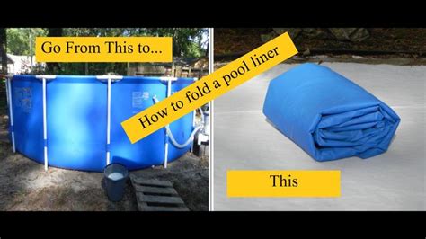 How To Fold An Intex 15 Round Swimming Pool Liner Youtube Above Ground Pool Liners Pool