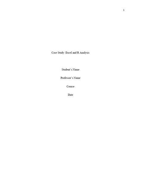 Excel And R Analysis Pdf Coefficient Of Determination