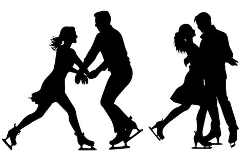 Silhouettes Couples Dancing Vectors And Illustrations For Free Download