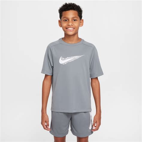 Grey Dri Fit Short Sleeve Shirts
