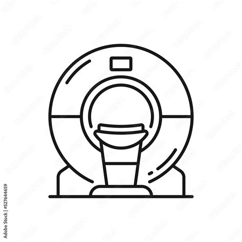 Mri Scan Outline Icon Computed Tomography Machine Vector Computed