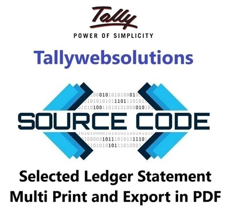 Tdl Source Code Of Selected Ledger Statement Multi Print And Multi Export In Pdf Quick Download