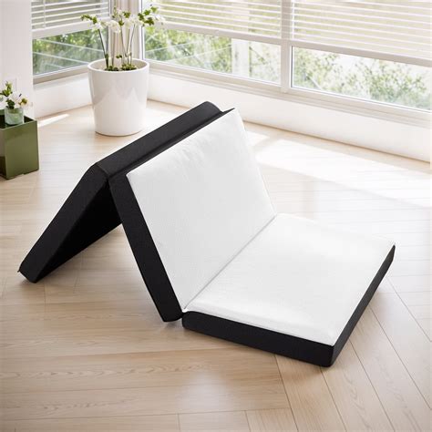 Smiaoer 4 Inches Tri Fold Memory Foam Mattress With Cover Foldable