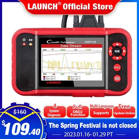 Launch X431 Crp123 Obd2 Professional Automotive Scanner Engine Abs Srs At Code Reader Car