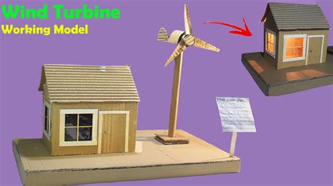 How To Make Working Model Of Wind Turbine From Cardboard Renewable
