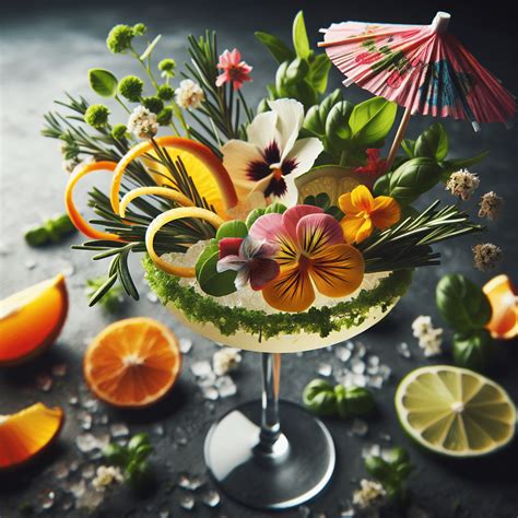 Garnishes Cocktail Umbrellas Citrus Twists Fresh Herbs Edible