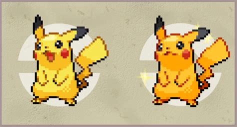 Shiny Pikachu And Normal Pikachu
