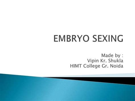 Embryo Splitting Ppt