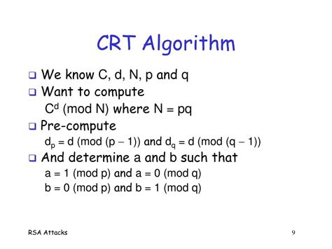 Ppt Rsa Implementation Attacks Powerpoint Presentation Free Download