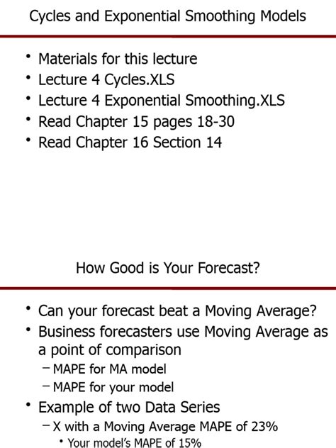 Exponential Smoothing Pdf Forecasting Regression Analysis