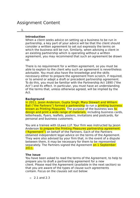 Unit 1 Engage Task 1 Assignment Content 1 Introduction When A Client Seeks Advice On Setting