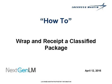 How To Wrap And Receipt A Classified Package