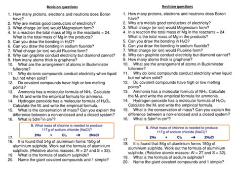 Aqa Gcse 9 1 Chemistry Unit 3 2 Amount Of Substance Higher Moles