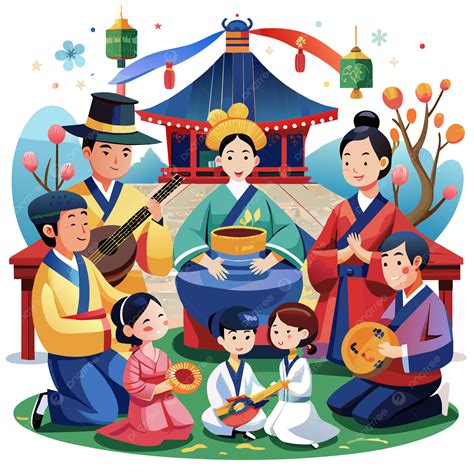 추석의 즐거운 순간들 추석 한국 추수 감사절 한국의 추수감사절 Png 일러스트 및 이미지 에 대한 무료 다운로드 Pngtree