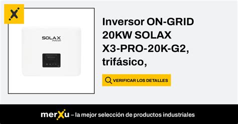 Solax Power Inversor On Grid 20kw Solax X3 Pro 20k G2 Trifásico