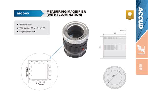 Measuring Magnifierwith Illumination Accud