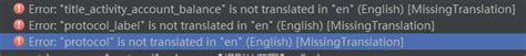 Android开发错误：error” ” Is Not Translated In “en” English