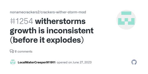 Witherstorms Growth Is Inconsistent Before It Explodes · Issue 1254