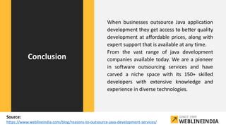 Reasons To Outsource Java Software Development Services PPT