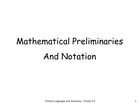 Pdf Mathematical Preliminaries And Notationsclabyonseiackrcourses05amoldlecture1pdf